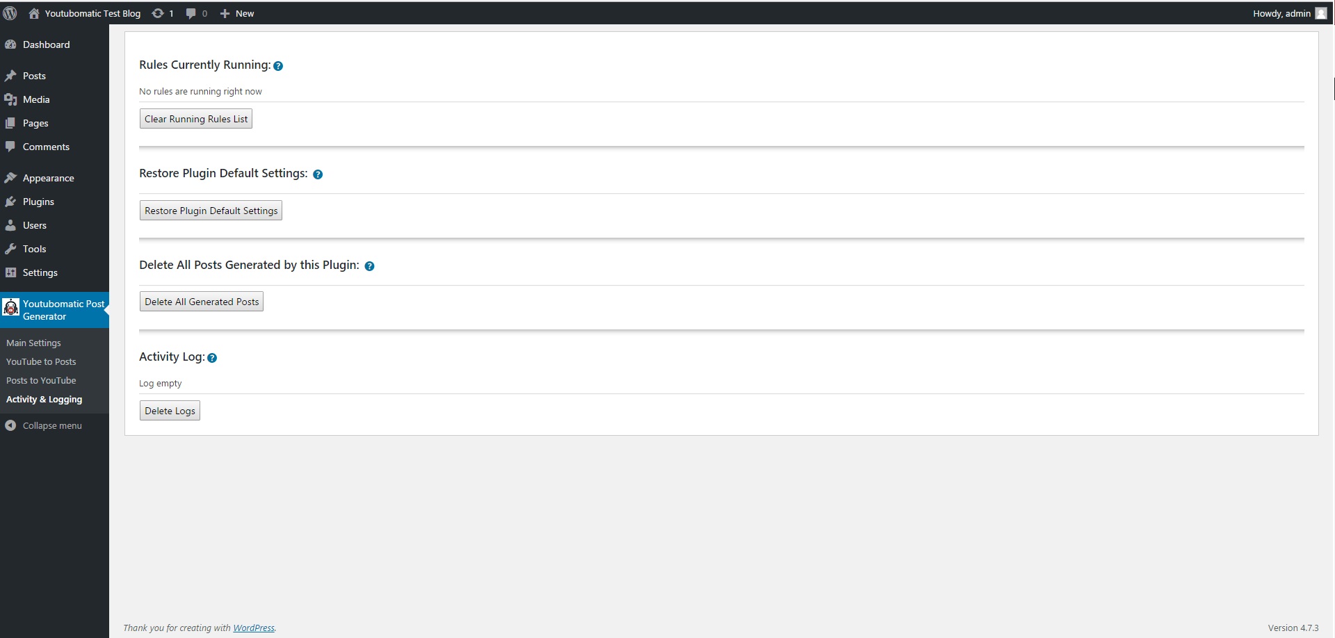 Youtubomatic Automatic Post Generator and YouTube Auto Poster Plugin for WordPress by CodeRevolution